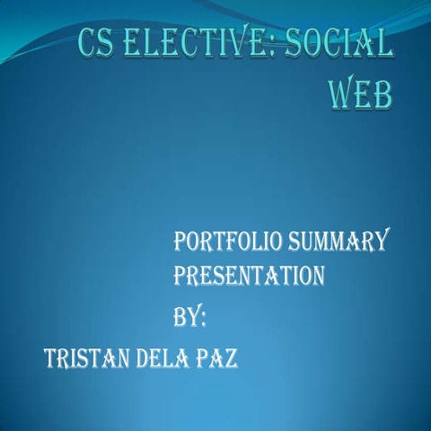 Cs Elective | PPTX