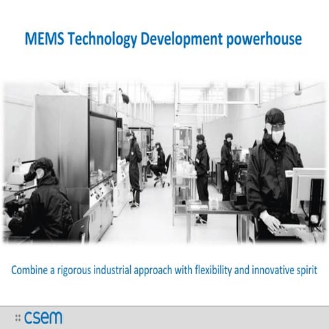 MEMS capability @ CSEM | PDF | Physics | Science