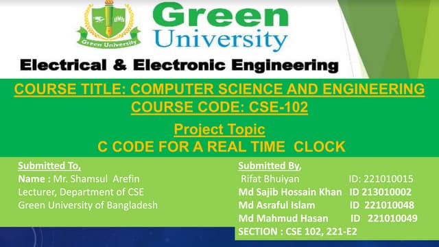Cse Presentationpptx Technology And Computing