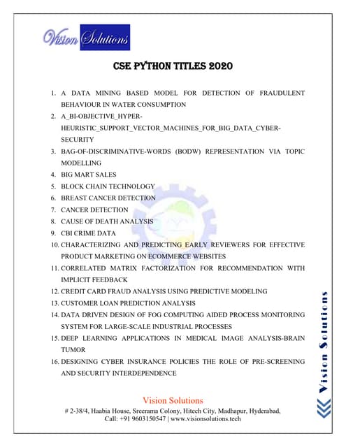Cse python titles 2020 | PDF Cse python titles 2020 | PDF