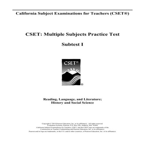 Cset 1&3考试替考【Telgram:VIPgpa1】美国教师资格考试替考，CSET 1线上考试替考，Cset 1&3线上考试代考 | PDF
