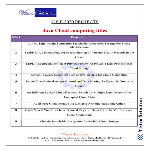 Cse titles 2020 | PDF