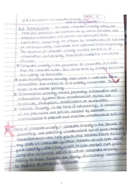 Cse Unit 1 Intro To Computer Security And Security Trends Pdf