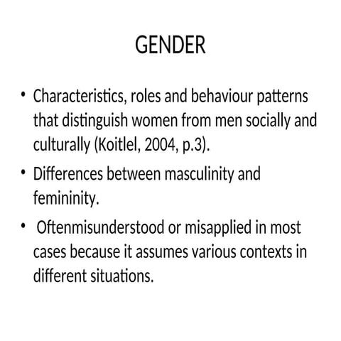 Comprehensive sexuality education gender | PPT