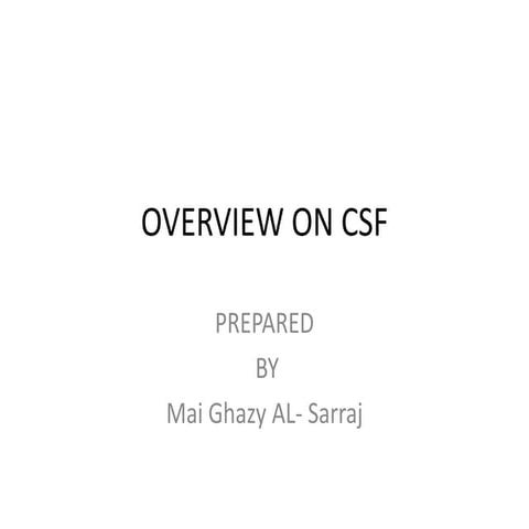 Csf | PPTX