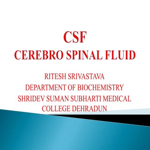 cerebrospinal fluid examination CSF study | PDF | Blood Disorders | Diseases and Conditions