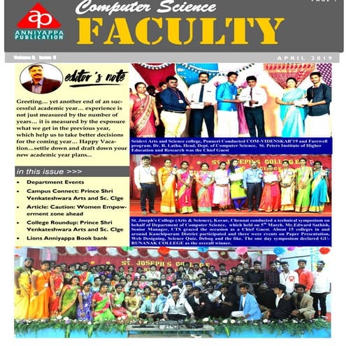 Cs faculty newsletter apr 19 | PDF