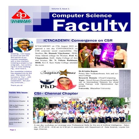 Cs faculty newsletter aug 19 | PDF