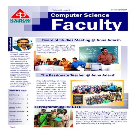 Cs faculty newsletter dec 19 | PDF