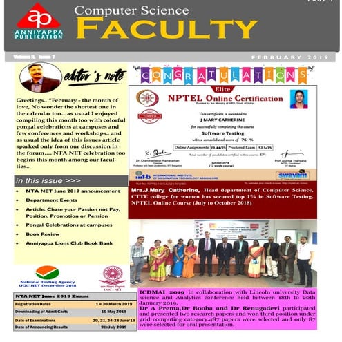 Cs faculty newsletter feb 19 new | PDF