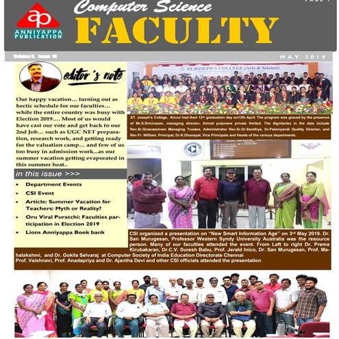 Cs faculty newsletter may 19 | PDF