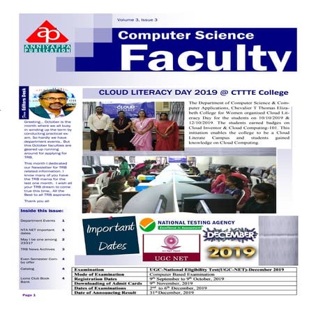 Cs faculty newsletter oct 19 | PDF