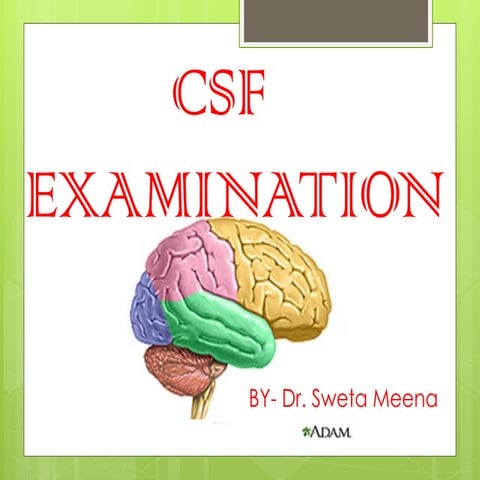 CSF EXAMINATION presentation for pathology | PPTX
