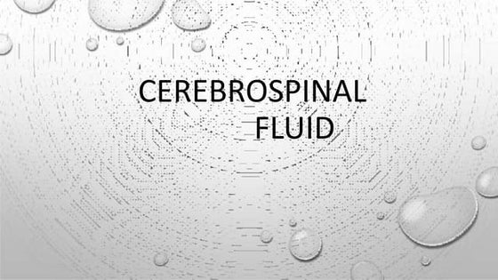 Cerebrospinal Fluid examination.pdf.pptx | Brain and Nervous System Disorders | Diseases and ...