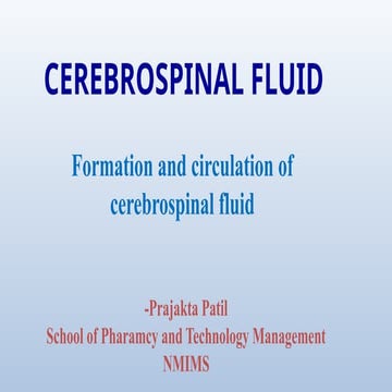 Cerebrospinal Fluid formation and circulation.pptx