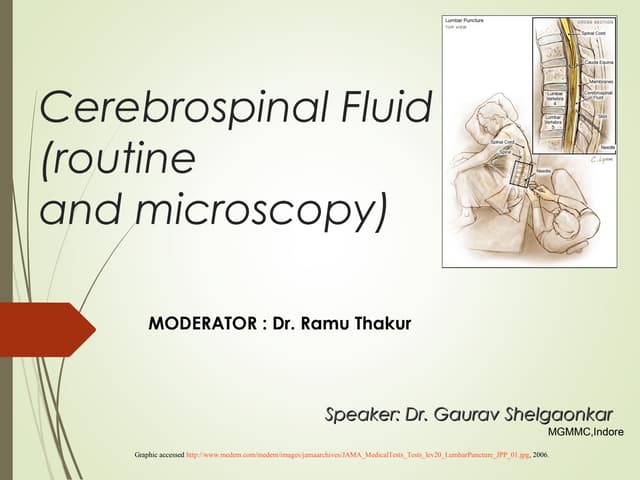 Cerebrospinal fluid | PPTX