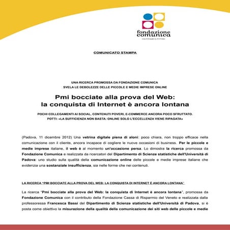 Comunicato Stampa | PDF