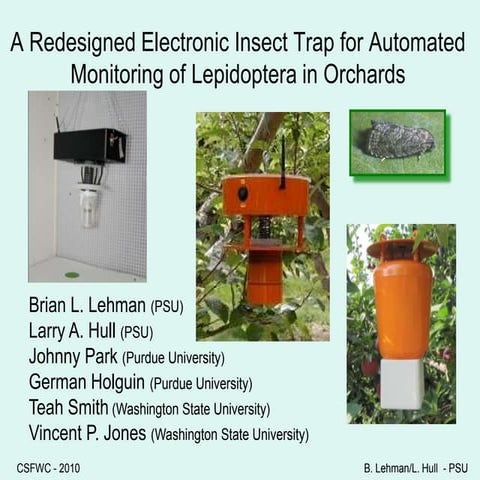 A Redesigned Electronic Insect Trap for Automated Monitoring of ...