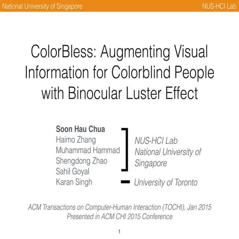 ColorBless: Augmenting Visual Information for Colorblind People with ...