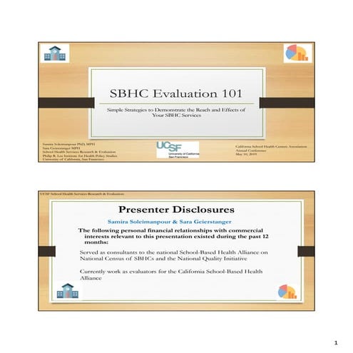 SBHC Evaluation 101: Demonstrating the Value of Your SBHC | PDF