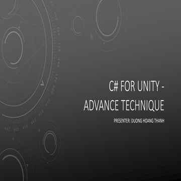 CSharp for Unity Day2 | PPT
