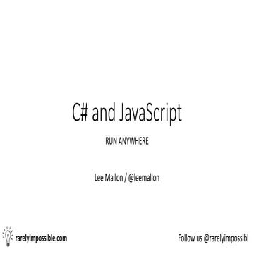 C sharp and javascript | PPTX