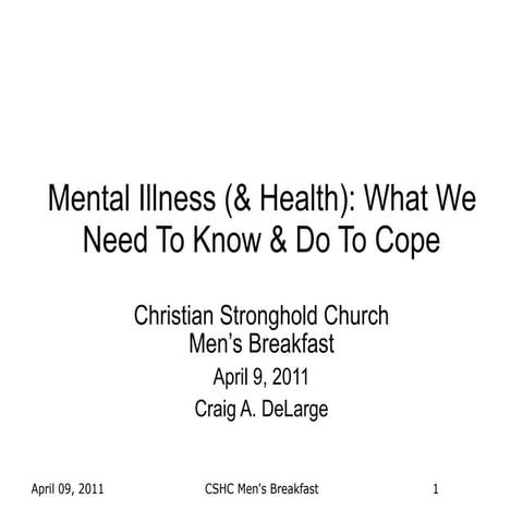 Christian mental illness and medication | PDF