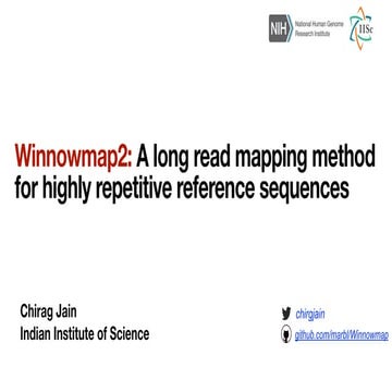 Winnowmap2: A long read mapping method for highly repetitive reference sequences | PPT