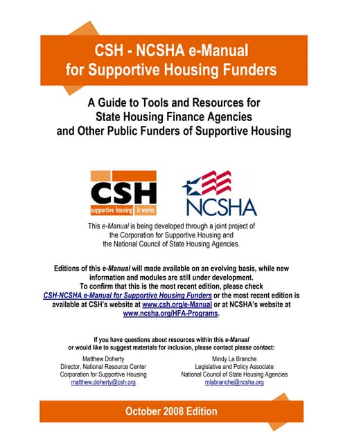 Housing Resources for Individuals Receiving CSB Services | PDF