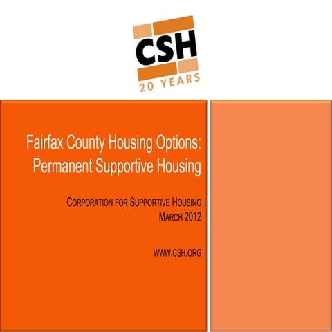 Corporation For Supportive Housing: Fairfax County Housing Options ...