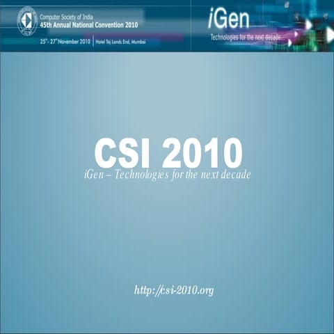 CSI 2010 - Intro | PPT