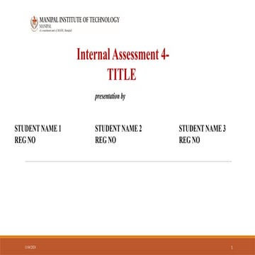 Internal Assessment Format for Communication System | PPT