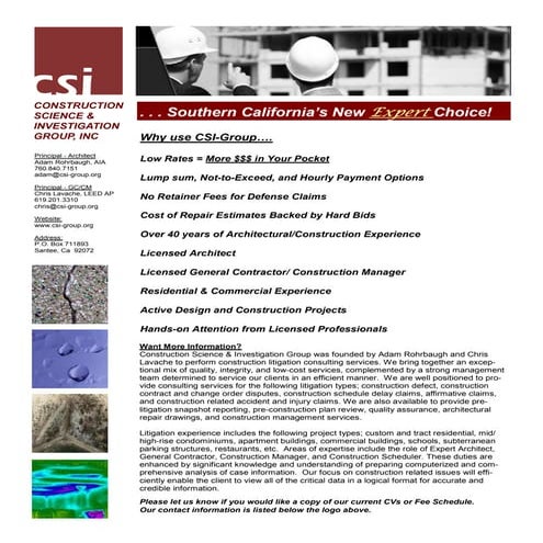 CSI Group - The New Expert Choice | PDF