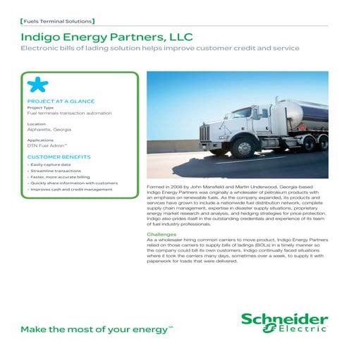 [Success Story] Indigo Energy Partners, LLC | PDF | Logistics | Business