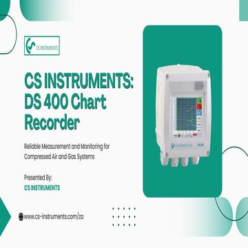 CS INSTRUMENTS' Reliable DS 400 Chart Recorder | PDF