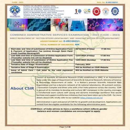 section officer vaccancy and assistant section | PDF