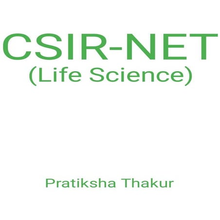 CSIR-NET (Life Science) | PDF | Educational Assessment | Education