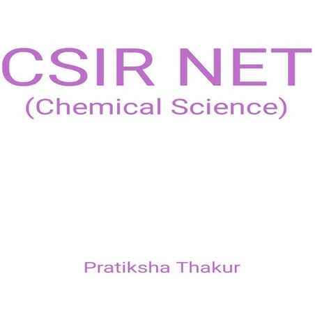 CSIR NET (Chemical Science) | PDF