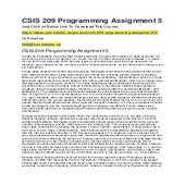 Csis 209 programming assignment 5