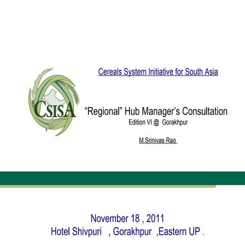 Csisa M S Rao | PPT
