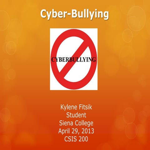 Cyber bullying | PPTX