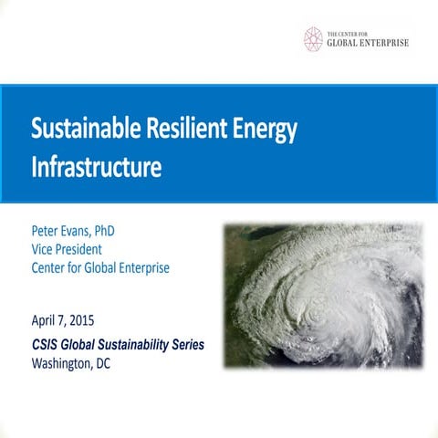 Sustainable Resilient Energy Infrastructure | PPT