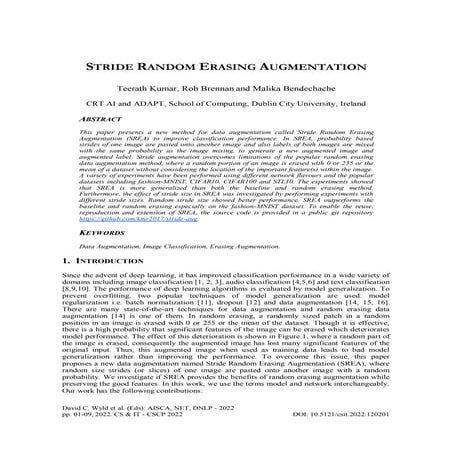 Stride Random Erasing Augmentation | PDF