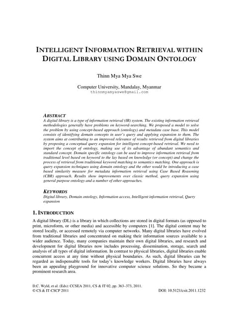 Information Storage and Retrieval system (ISRS) | PPT