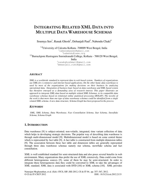 A Semantic Resource Based Approach for Star Schemas Matching | PDF