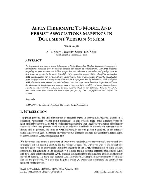 Apply Hibernate To Model And Persist Associations Mappings In Document 4587