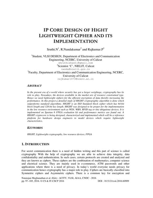 Hardware Implementation Of The Serpent Block Cipher Using Fpga Technology Pdf