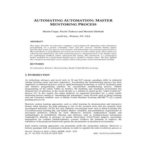 Automating Automation Master Mentoring Process Pdf