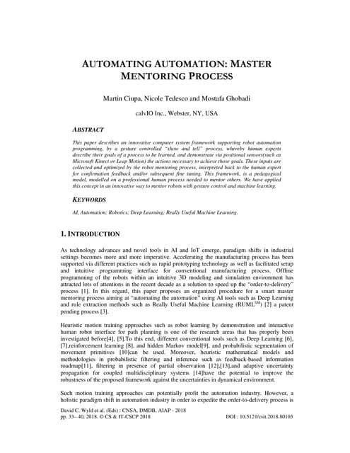 Automating Automation Master Mentoring Process Pdf
