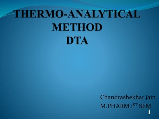 Differential thermal analysis | PPT